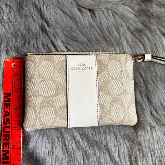 Coach | Bags | Coach Zip Wristlet In Signature Canvas | Poshmark